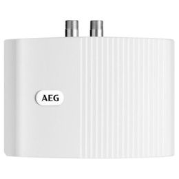 AEG HAUSTECHNIK Klein-Durchlauferhitzer &raquo;hydraulisch, steckerfertig, drucklos&laquo; f&uuml;rs Handwaschbecken, 3, 5 kW Wei&szlig;