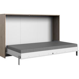 wimex Schrankbett &raquo;Juist Schrankklappbett G&auml;stebett&laquo; horizontal klappbar, 3 Liegefl&auml;chen, mit Lattenrost, Made in Germany San Remo Eiche Nachbildung