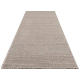 Carpet City Teppich »Friseé-Teppich FANCY900« rechteckig 12 mm Höhe Läufer, Kurzflor, Einfarbig, 3D-Optik, Streifen Look, Wohnzimmer beige...