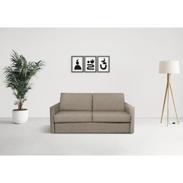 Places of Style Schlafsofa »Goldpoint 162 cm, Dauerschläfer, Liegefläche 120/200cm, « 2-Sitzer mit Dauerschläfer-Funktion, Bonell-Federkernmatratze...