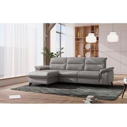 Sit & More SIT&MORE Ecksofa »Astoria L-Form« wahlweise mit motorischer Relaxfunktion grau
