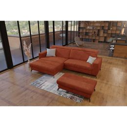 Sit & More sit&more Ecksofa &raquo;Bolero L-Form&laquo; rosa 95%Polyester 5%Polyamid