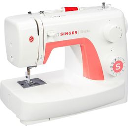 Singer Nähmaschine »Simple 3210« 10 Programme 10 Stiche weiß-rosa