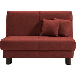 ell+ell ELL + ELL Schlafsofa »Enny« Liegefläche Breite 120 oder 140 cm, Liegehöhe 40 cm, Füße schwarz rot