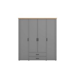 Home Affaire Kleiderschrank &raquo;Valencia, komplette Innenausstattung und 2 Schubladen, 190cm breit&laquo; Schlafzimmerschrank mit Landhaus Kasettenoptik und...