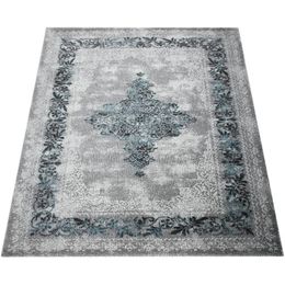 Paco Home Teppich &raquo;Alabama 371&laquo; rechteckig 12 mm H&ouml;he Kurzflor, Orient-Optik, Vintage Design t&uuml;rkis Obermaterial: 100% Polypropylen B : 120 cm 1...