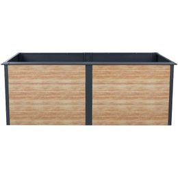 WESTMANN Hochbeet &raquo;Metall Hochbeet Primus-Multi XL&laquo; Holzoptik, 200x100x77 cm Braun
