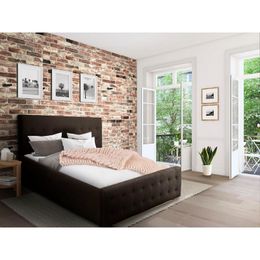 Home Affaire Polsterbett &raquo;Vaine&laquo; in 5 Breiten, auch in L&auml;nge 220 cm, incl. Roll-Lattenrost braun Liegefl&auml;che L&auml;nge Breite: 200 cm x 160 cm