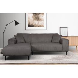 Home Affaire Ecksofa &raquo;ARROS L-Form mit Wellenunterfederung, Ma&szlig;e B/T/H: 235/163/81 cm&laquo; incl. Zierkissen, mit Recamiere rechts/links bestellbar, auch 