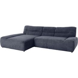 DOMO collection Ecksofa »Cesena moderne Polsterecke mit flachen Armlehnen, L-Form« fester Sitzkomfort, frei im Raum stellbar dunkelblau