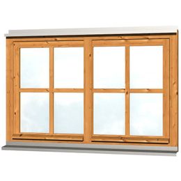 Skan Holz SKANHOLZ Fenster »Doppelfenster« für Carports, 132, 4 x 82, 1 cm Eiche hell