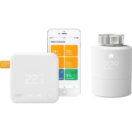 tado Heizkörperthermostat »Starter Kit - Smartes Thermostat V3+ (Verkabelt) für Heizthermen« weiß Smart Home Integration und Sprachsteuerung mit...
