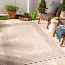 LIVABLISS Teppich »MELILLA« rechteckig 4 mm Höhe Teppich In- /Outdoor Boho Jute-Optik, Balkon, Terrasse, Garten, Beige Vanilya Obermaterial: 100%...