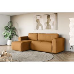 Inosign Ecksofa »Zacharia wahlweise Schlafsofa mit Bettkasten, B/T/H 250/166/86 cm« L-Form mit Wellenunterfederung, Recamiere beidseitig montierbar...