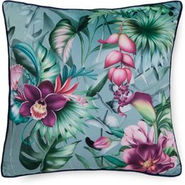 Descanso Dekokissen »Allison« Mit Füllung, 1 Stück, Biese, 30x60, Wendeoptik, Weich, Blumen, Grün multi + geblümt Bezug: 100% Polyester B/L: 48 cm...