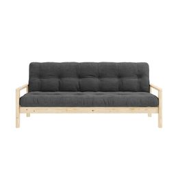 Karup Design Schlafsofa »KNOB« mit Futonmatratze, verschiedene Farben, FSC -zertifiziert, Kiefer Charcoal