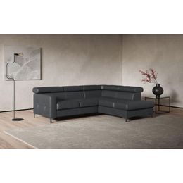 COTTA Ecksofa &raquo;Sammy L-Form&laquo; mit Kopfteilverstellung, wahlweise mit Bettfunktion & Bettkasten grau Microfaser Primabelle (100% Polyester);Die 