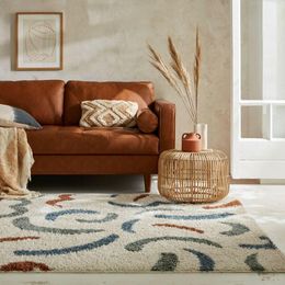 FLAIR RUGS Hochflor-Teppich &raquo;SQUIGGLE&laquo; rechteckig 30 mm H&ouml;he bunt Obermaterial: 100% Polypropylen B : 120 cm 1 Stk.