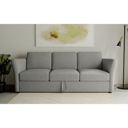Home Affaire 3-Sitzer »Lavars Schlafsofa« mit Bettfunktion, in zwei verschiedenen Bezugsqualitäten grey