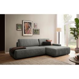 Inosign Ecksofa »TORGE, Schlafsofa Cord, Samtvelours u. Strukur fein, Couch in L-Form« Schlaffunktion und Bettkasten, Liegefläche: 210x125 cm,...