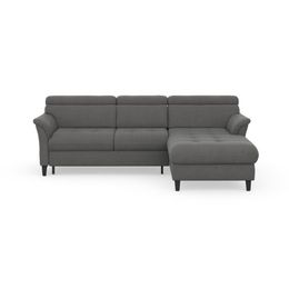 Sit & More SIT&MORE Ecksofa »Marano L-Form« inklusive Kopfteilverstellung, wahlweise mit Bettfunktion, Bettkasten grau