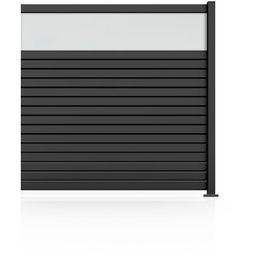 STAKET PRO Gartenzaun »Anbauzaun »Rhombus Mini« Breite 1800 mm - 1200 mm + Flächendruck 84« Zaunhöhe 180 cm, Zaunlänge 1, 242 - 2, 442 m Anthrazit...