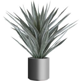 Creativ green Kunstpflanze &raquo;Agave&laquo; im eleganten grauen Topf gr&uuml;n