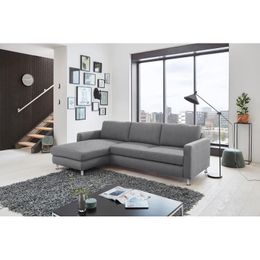 DIE PLANBAR Ecksofa »MP-IN19027 L-Form« wahlweise mit Bettfunktion, frei im Raum stellbar grey