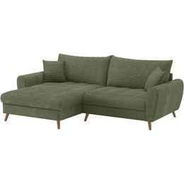 MR. COUCH Ecksofa »Blackburn II, L-Form« Mit Kaltschaumpolsterung bis 140 kg belastbar Stripes 8641 green