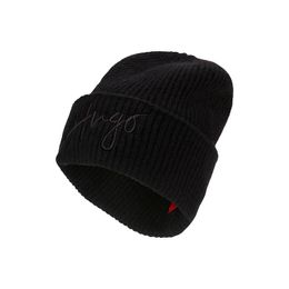 Hugo Beanie »Socialy Hat« mit Logostickerei Black 001