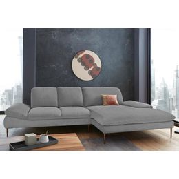 W.Schillig Ecksofa &raquo;enjoy&MORE, Designsofa, bequem, zeitlos und elegant, L-Form&laquo; Sitztiefenverstellung, F&uuml;&szlig;e bronze pulverbeschichtet, Breite 310 cm 