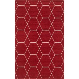 MyFlair M&Ouml;BEL & ACCESSOIRES Teppich &raquo;Crosses Frieze, LAGERR&Auml;UMUNG!&laquo; rechteckig 8 mm H&ouml;he Kurzflor, gewebt, modernes Design, ideal im Wohnzimmer &...
