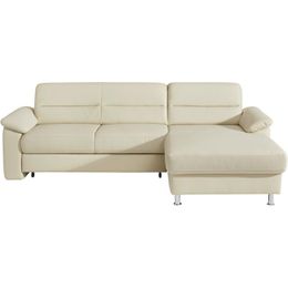 Sit & More SIT&MORE Ecksofa »Ascara L-Form« inklusive Boxspring/Federkern-Polsterung, wahlweise mit Bettfunktion creme
