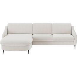 Sit & More SIT&MORE Ecksofa »Soul L-Form« wahlweise mit Bettfunktion und Bettkasten oder Schubkasten weiss