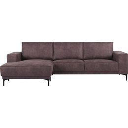 Places of Style Ecksofa »Polsterecke Oland, Struktur, Flachgewebe, Luxus-Microfaser, Boucle« L-Form, 280 cm, Wellenunterfederung, Skandi-Design,...