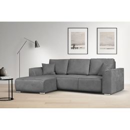 Inosign Ecksofa »BEATRICE optionale Schlafsofa mit Bettkasten, B/T/H: 265/170/86 cm« L-Form, wahlweise auch mit Bettfunktion und Bettkasten hellgrau