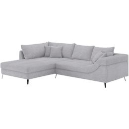 MR. COUCH Ecksofa »Portofino, L-Form« Mit Kaltschaumpolsterung, bis 140 kg belastbar Stripes 8637 warm grey 0