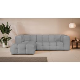 LeGer Home by Lena Gercke Ecksofa »TALISHA L-Form Designersofa, moderne Steppung, B/T/H: 276/178/75 cm« aufwendig gepolstert, hoher Sitzkomfort grau