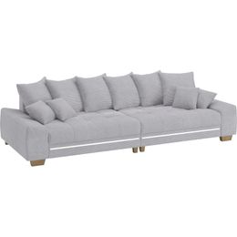 MR. COUCH Big-Sofa »Nikita II« mit RGB-LED Beleuchtung, wahlweise mit Kaltschaum Stripes 8637 warm grey