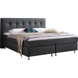 Westfalia Schlafkomfort Boxspringbett mit Topper charcoal