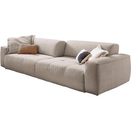 3C CANDY Big-Sofa »Yoshy Mega Sofa mit Komfortfunktionen, modern und bequem, « Zwei Sitztiefen durch verstellbare Rückenlehne, Bezug in Cord taupe