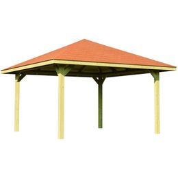 Weka Pavillon &raquo;Gartenoase 651 A Gr.1, inkl. roten Dachschindeln&laquo; 19 mm Massivholzdach