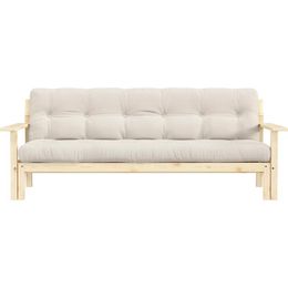 Karup Design Schlafsofa »Unwind« Mit Holzstruktur, inkl. Futonmatratze, Liegefläche 130x190 cm Ivory
