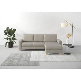 Home Affaire Ecksofa &raquo;Summer L-Form&laquo; mit Recamiere, mit oder ohne Bettfunktion und Bettkasten, Cord-Bezug grau 95% Polyester, 5% Polyamid