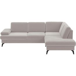 Sit & More sit&more Ecksofa &raquo;Morris L-Form, inkl. Sitztiefenverstellung&laquo; wahlweise mit Armteilverstellung, Bettfunktion & Bettkasten grau 100% Polyester