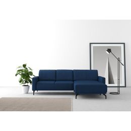 Sit & More SIT&MORE Ecksofa »Bailando L-Form« wahlweise mit Kopfteilverstellung und Vorziehsitz, motorisch blau