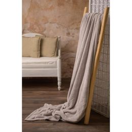 WEWO-Fashion WEWO FASHION Wohndecke »9201« kuschelig stone Obermaterial: 100% Polyester B/L: 150 cm x 200 cm