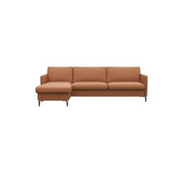 FLEXLUX Ecksofa »Fiore, L-Form« schmale Armlehnen, Kaltschaum, Füße Alu+schwarz Modern Cogna