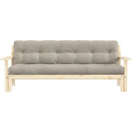 Karup Design Schlafsofa »Unwind« Mit Holzstruktur, inkl. Futonmatratze, Liegefläche 130x190 cm Linen Natural
