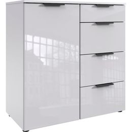 wimex Kombikommode &raquo;Level 36C by fresh to go&laquo; mit Glaselementen auf der Front, soft-close Funktion, 81cm breit wei&szlig; Spanplatte